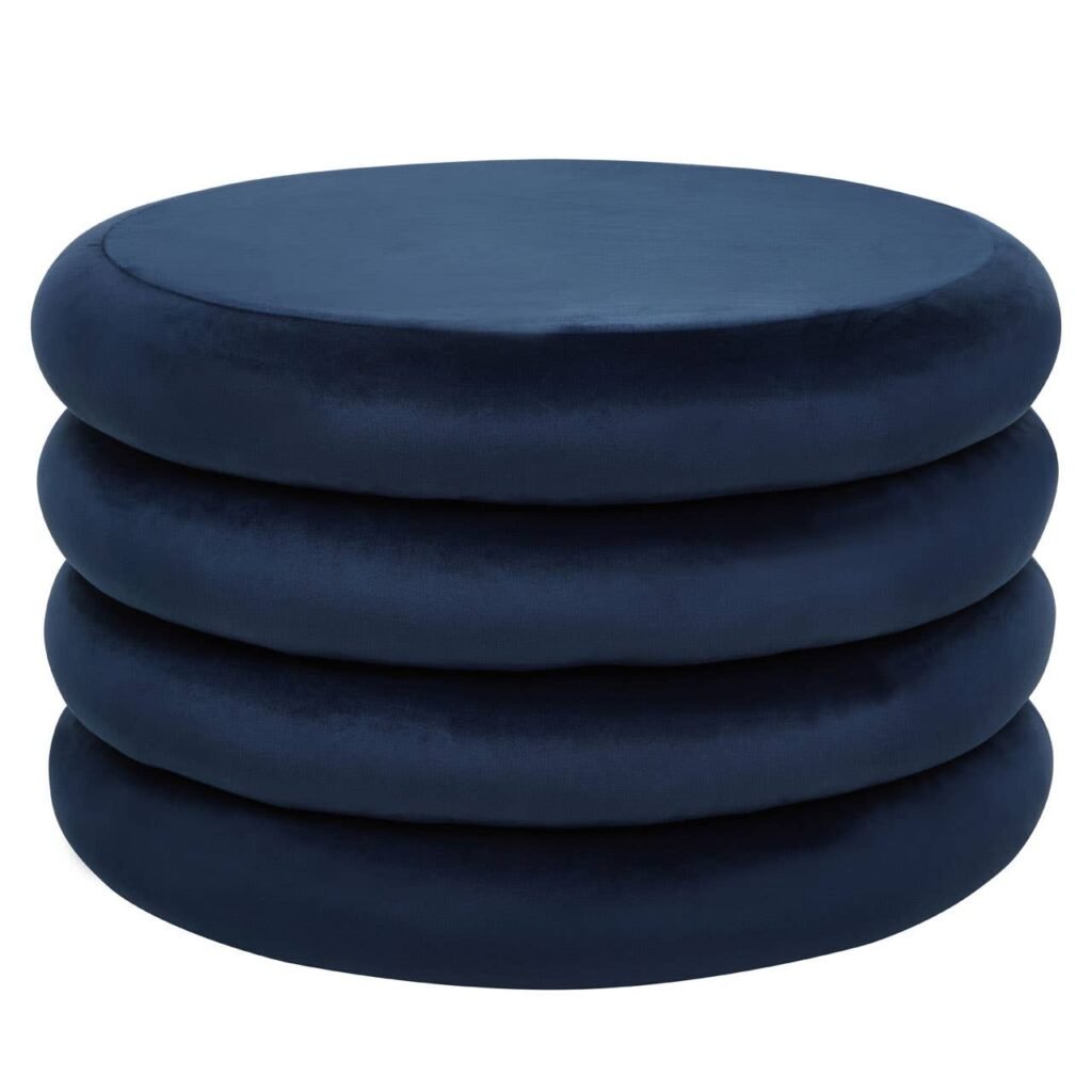 Blenheim Midnight Blue Round Stool - Eclectic Niche - Exquisite ...