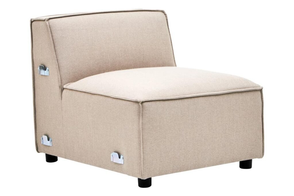 Lousey Natural Fabric Armless Sofa - Eclectic Niche - Exquisite ...