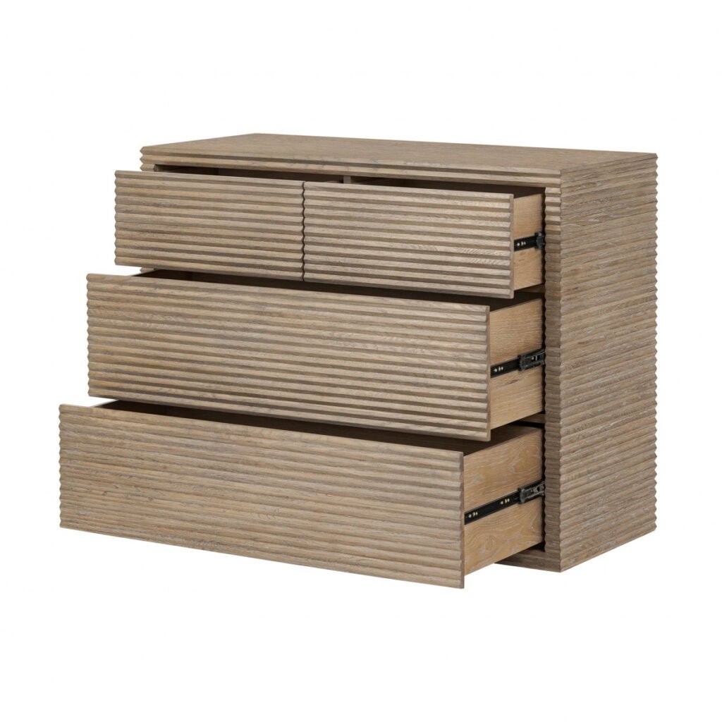 Wickham Ribbed Oak Chest of Drawers - Eclectic Niche - Exquisite ...