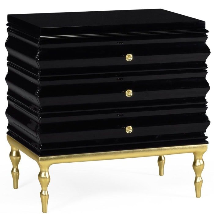 Chest of Drawers Ripple Black Lacquer - Eclectic Niche - Exquisite ...