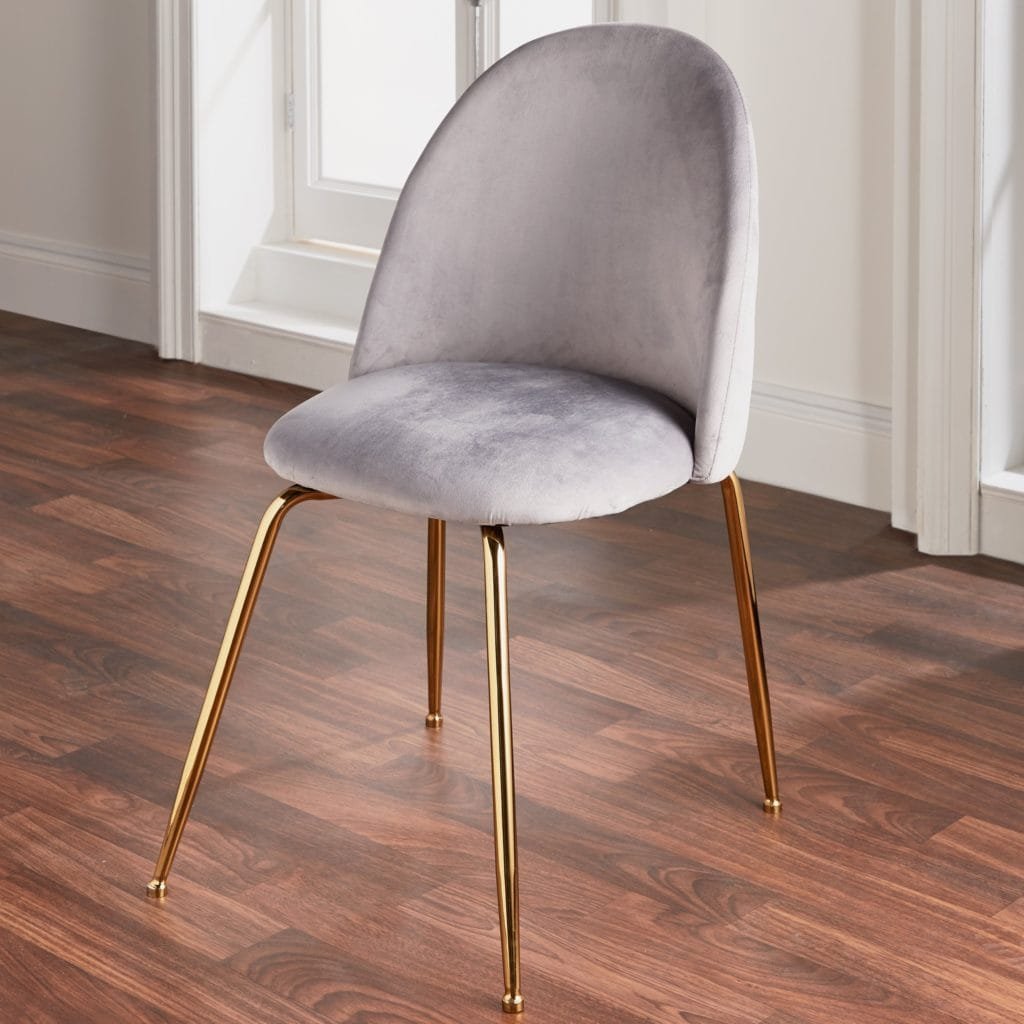 Velvet Dining Chair - Gold Legs - Eclectic Niche - Exquisite Furniture ...
